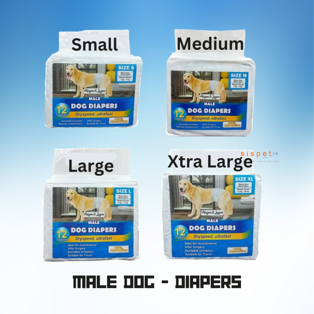 HL Male Dog Diapers - Sispet